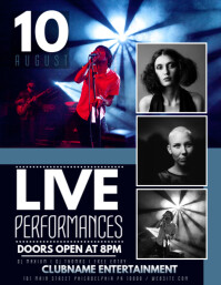 BAR BAND LIVE MUSIC BAR BAR Template | PosterMyWall