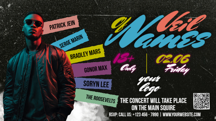 Plantilla de Live Concert Night: Music Unleashed | PosterMyWall