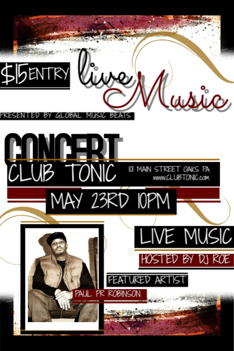 Live Concert Template | PosterMyWall