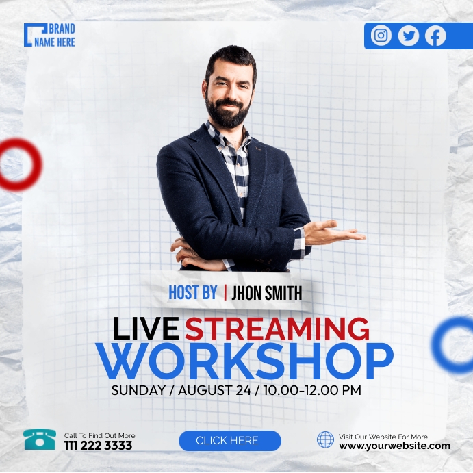Live Conference Flyers Template | PosterMyWall
