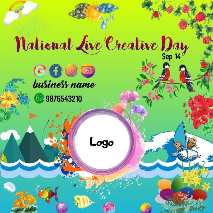Live Creative Day Template | PosterMyWall