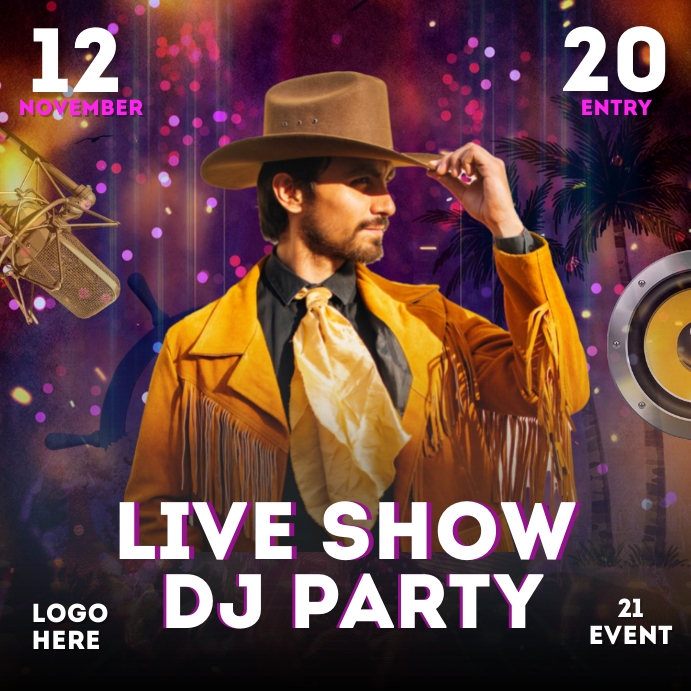 Live Dj Party Template | PosterMyWall