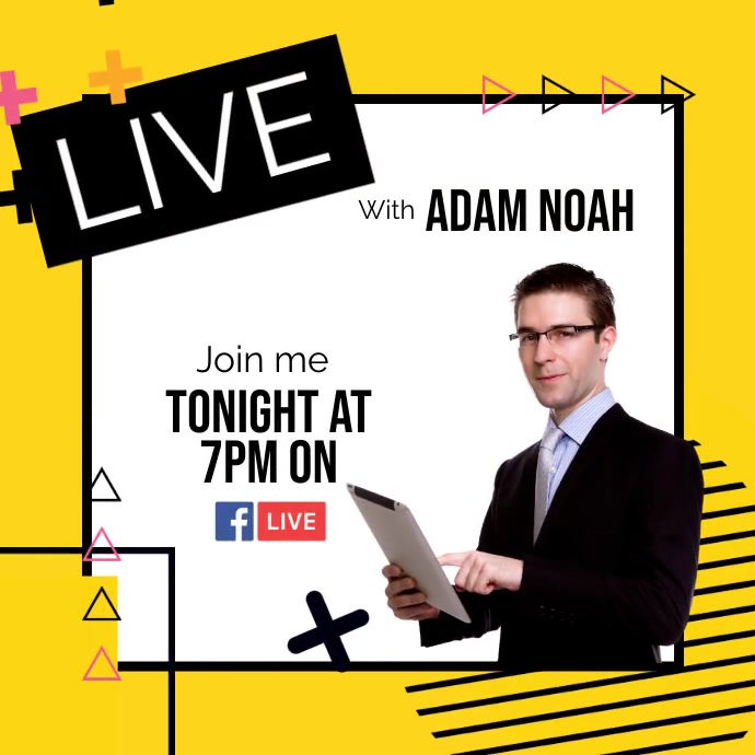 Live facebook social media poster Template | PosterMyWall