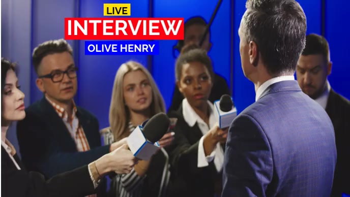 Copy of LIVE INTERVIEW NEWS LIVE PRESS NEWS | PosterMyWall