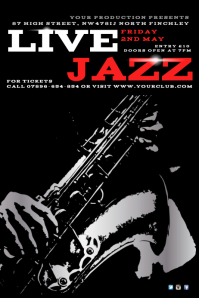 Live Jazz Poster Template | PosterMyWall