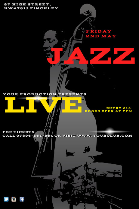 Live Jazz Flyer Template | PosterMyWall