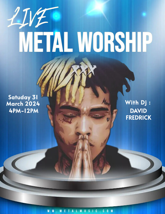Live Metal Worship Template | PosterMyWall