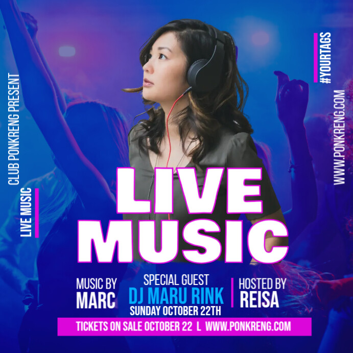 Live Music AD Template | PosterMyWall