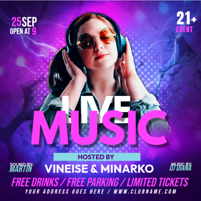 Live Music Ads Template | PosterMyWall