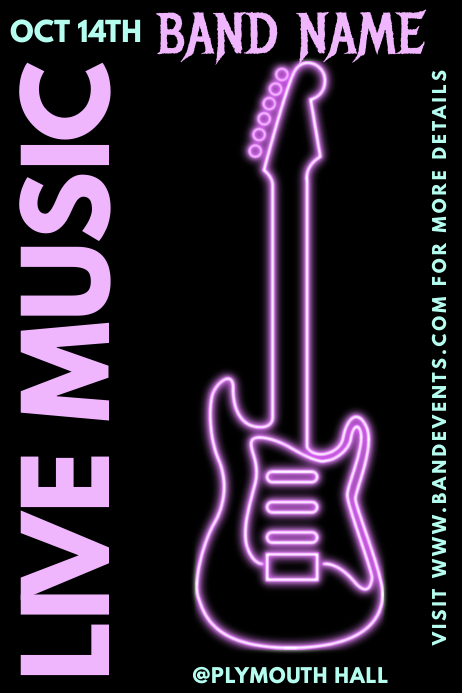 Copy of Live Music Bar Pub Menu Template | PosterMyWall