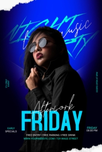 Blue Party Poster Template | PosterMyWall