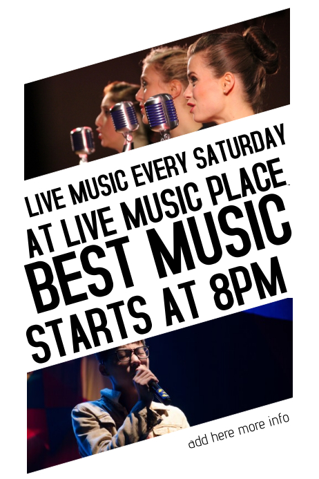 live music concert band event poster template | PosterMyWall