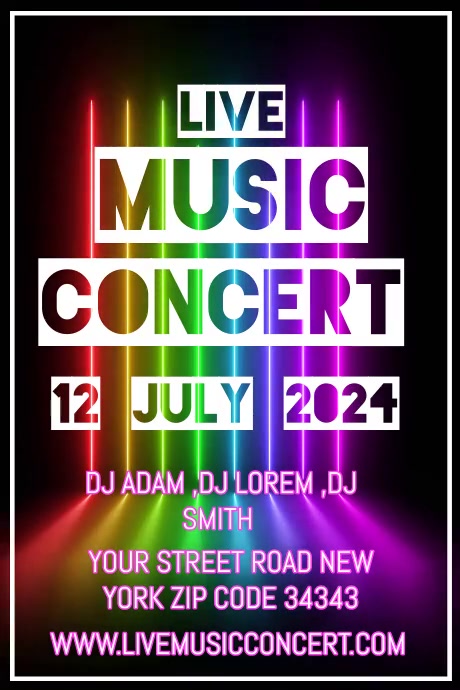 LIVE MUSIC CONCERT BAND TEMPLATE | PosterMyWall