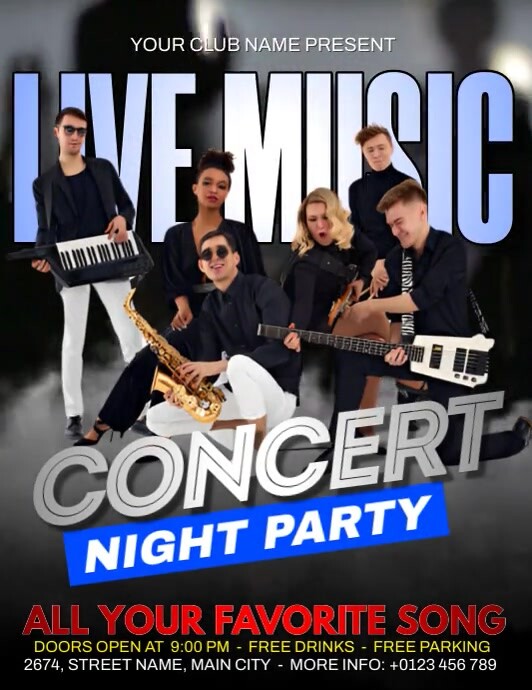 Live Music Concert Template | PosterMyWall