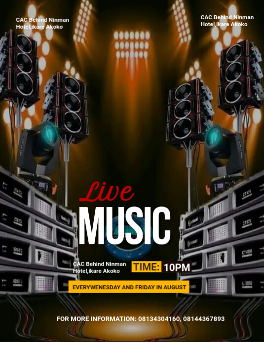 Live music concert Template | PosterMyWall