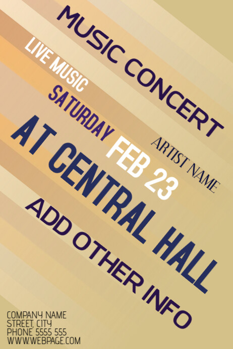 live music concert poster template | PosterMyWall