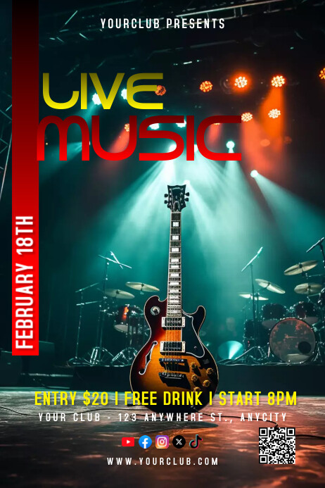 Live Music Template | PosterMyWall