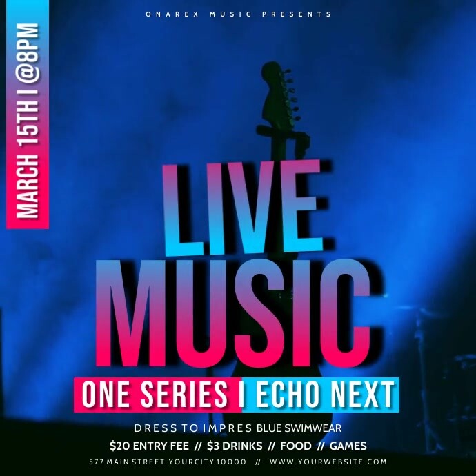 Live Music Template | PosterMyWall