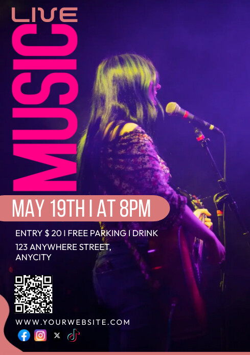 Live Music Template | PosterMyWall