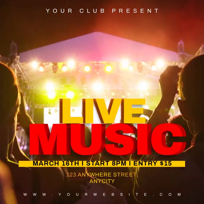 Live Music Template | PosterMyWall