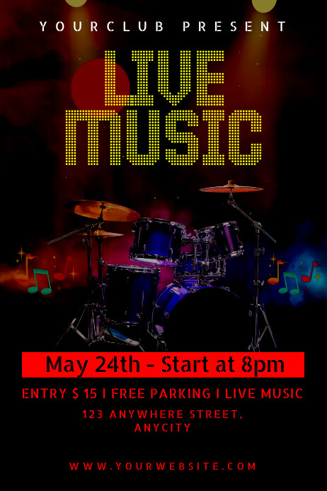 Live Music Template | PosterMyWall