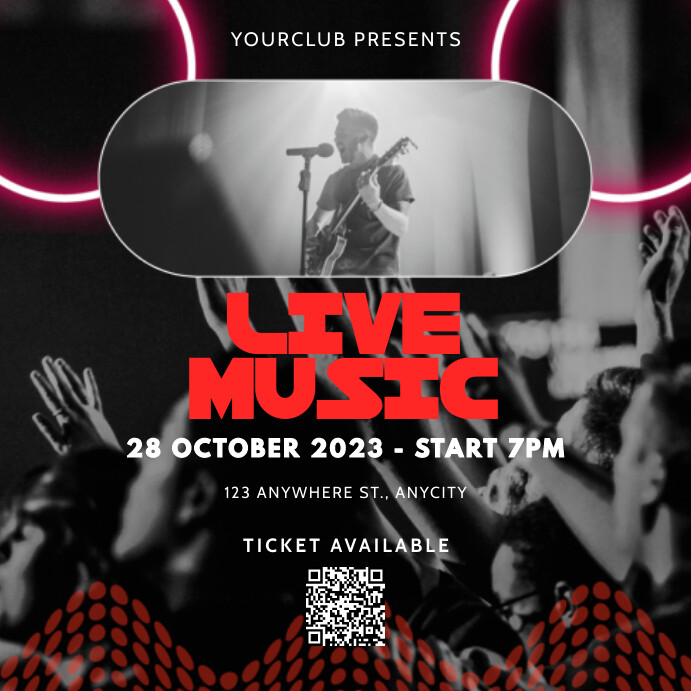 Live Music Template | PosterMyWall