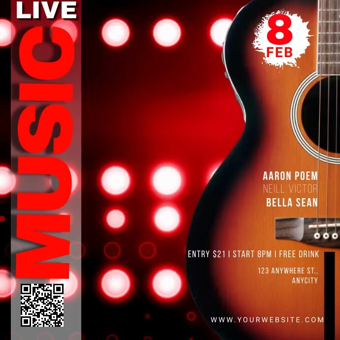 Live Music Template | PosterMyWall