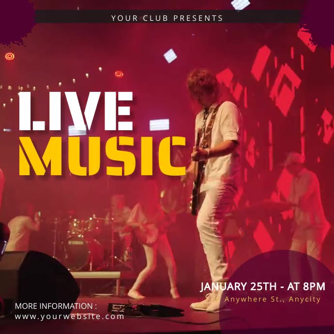 Live Music Template | PosterMyWall