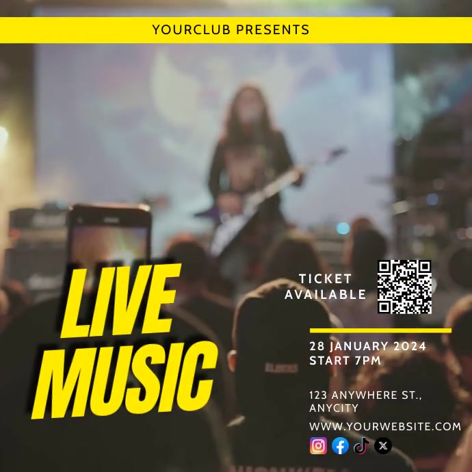 Live Music Template | PosterMyWall