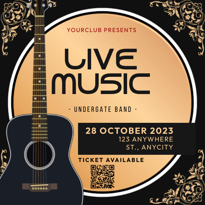 Plantilla de Live Music | PosterMyWall