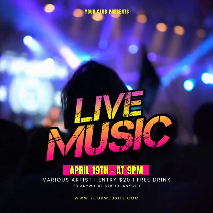 Live Music Template | PosterMyWall