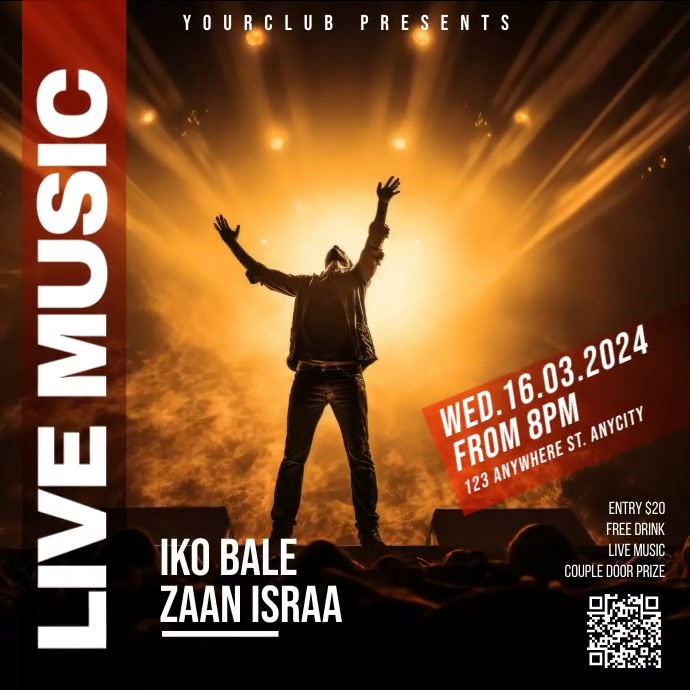 Live Music Template | PosterMyWall