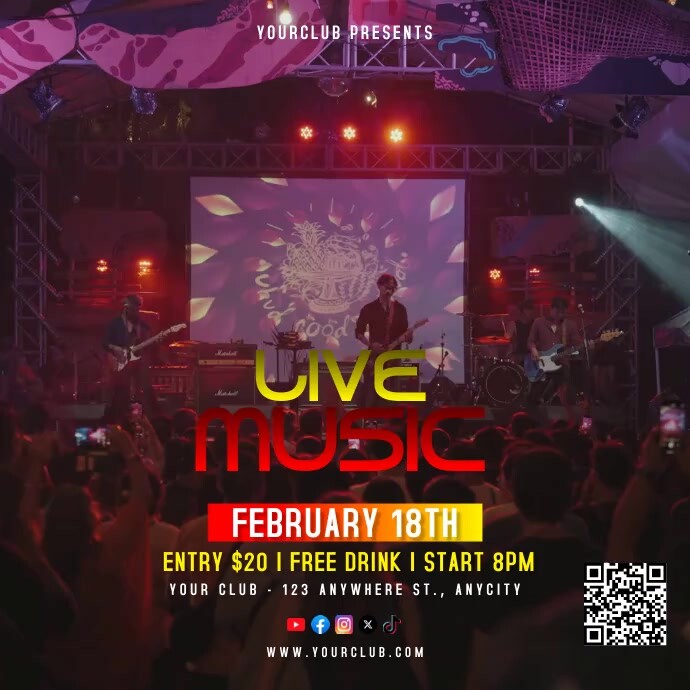 Live Music Template | PosterMyWall