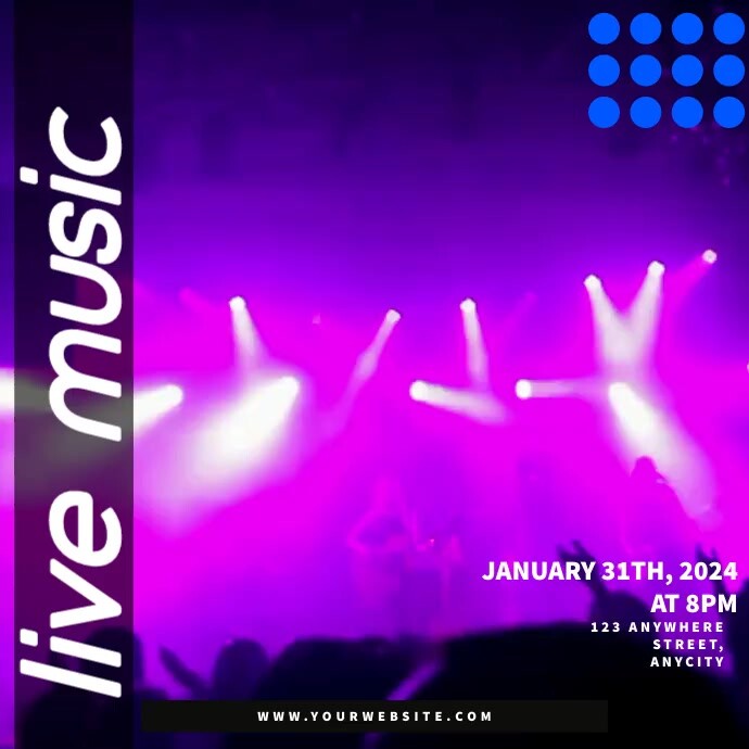 Plantilla de Live Music | PosterMyWall