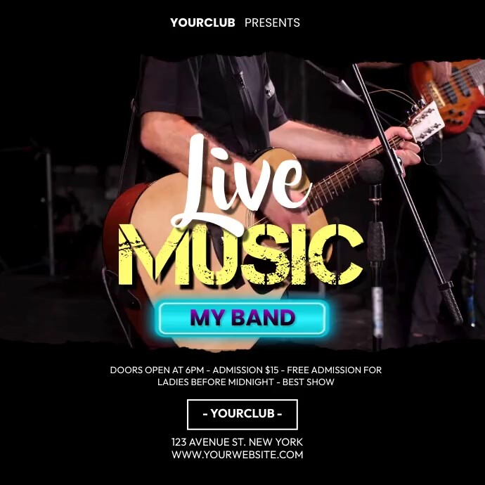 Live Music Template | PosterMyWall
