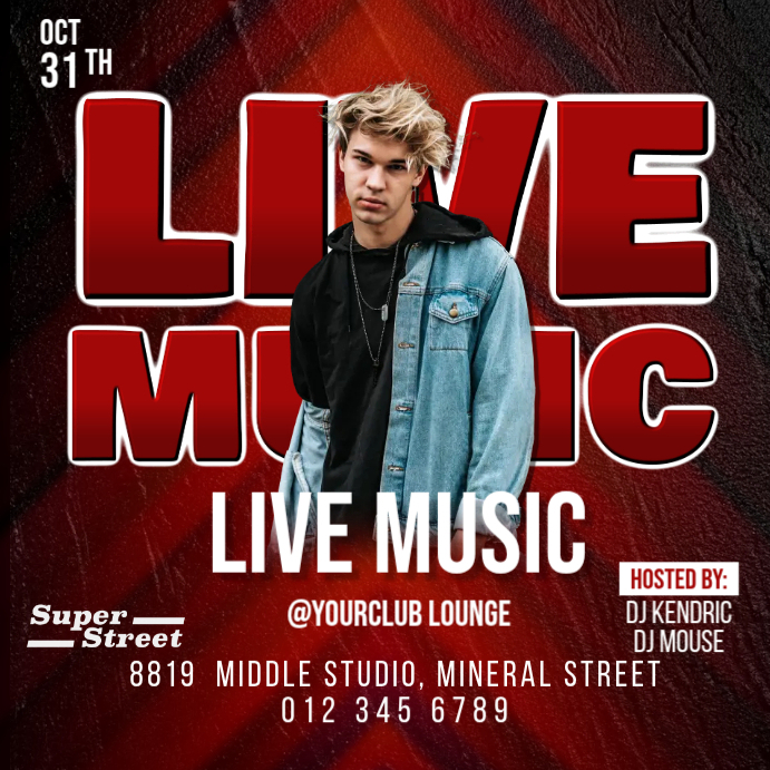 Live Music Template | PosterMyWall