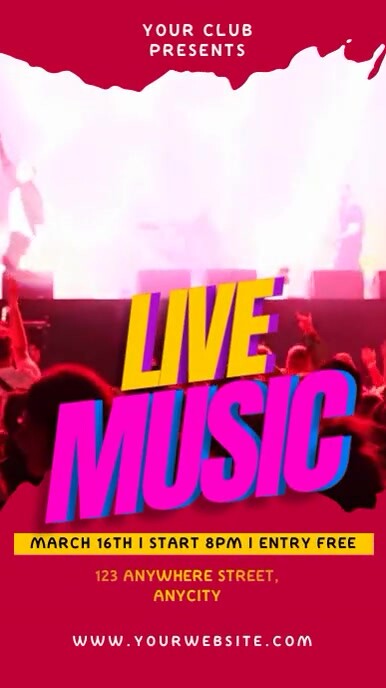 Plantilla de Live Music | PosterMyWall