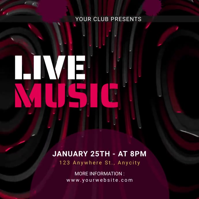 Live Music Template | PosterMyWall