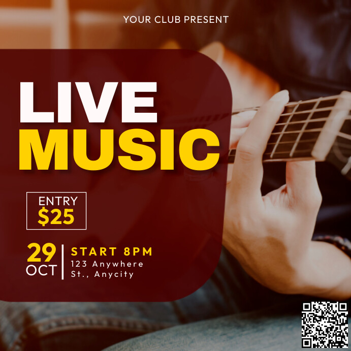 Live Music Template | PosterMyWall