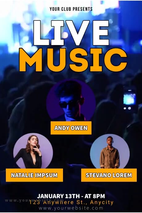 Live Music Template | PosterMyWall