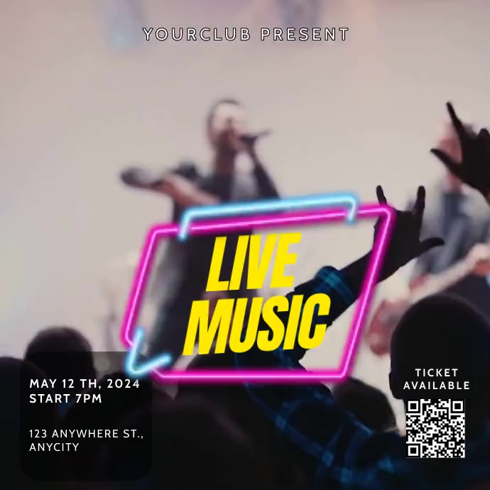 Plantilla de Live Music | PosterMyWall