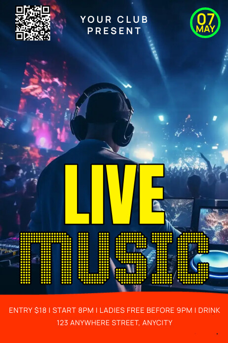 Plantilla de Live Music | PosterMyWall