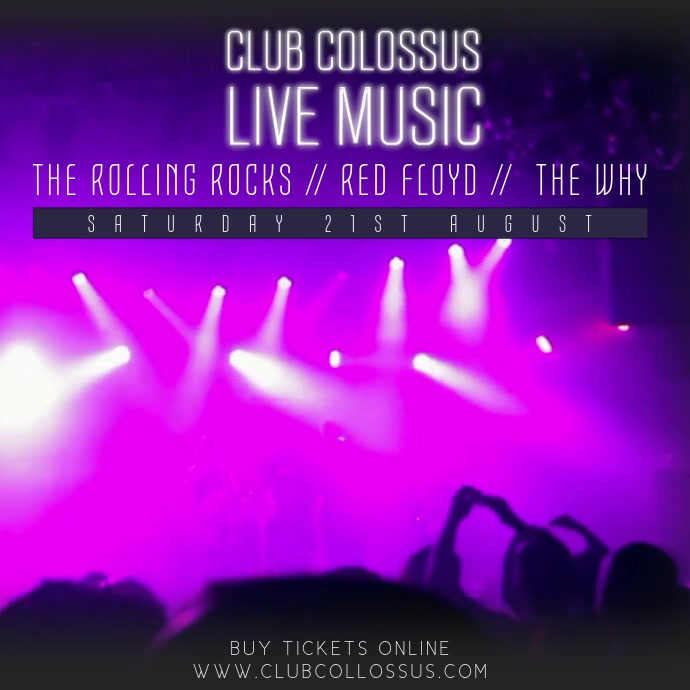 Live Music Event Video Ad Template | PosterMyWall