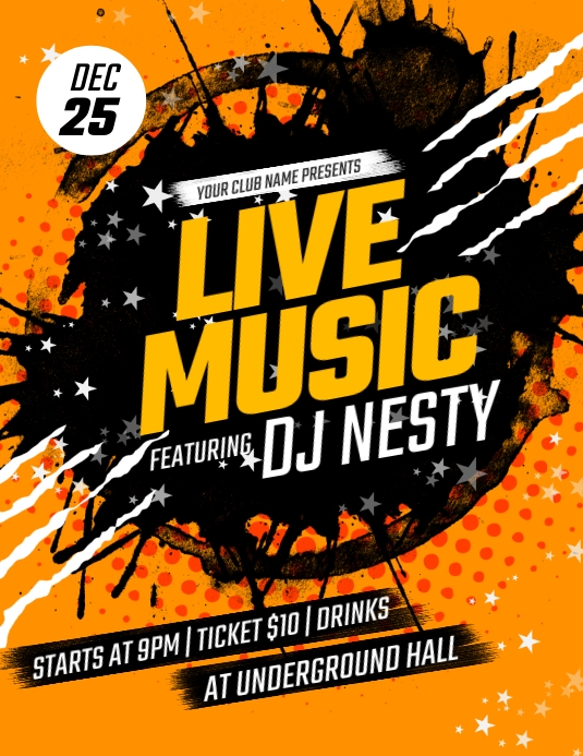 Live Music Flyer Template | PosterMyWall