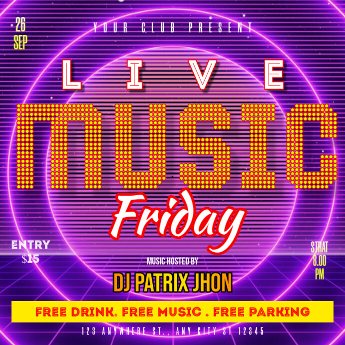 Copy of Live music friday post | PosterMyWall