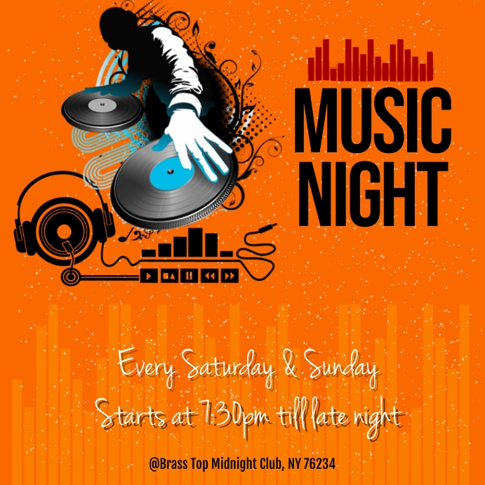 LIVE MUSIC INSTA TEMPLATE.C | PosterMyWall