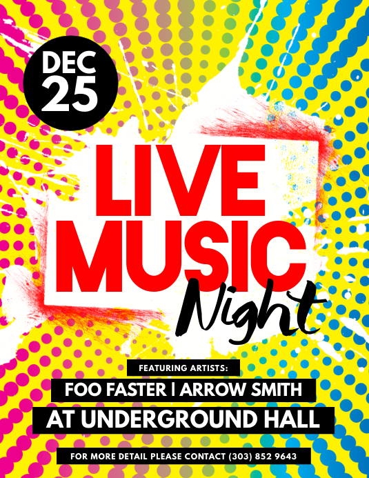 Live Music Night Flyer Template | PosterMyWall