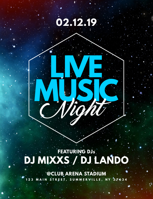 Live Music Night Flyer Template | PosterMyWall