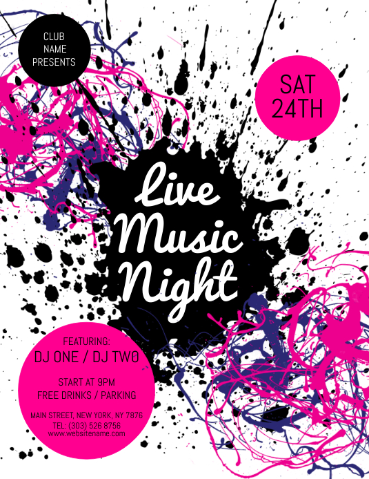 Live Music Night Flyer Template | PosterMyWall