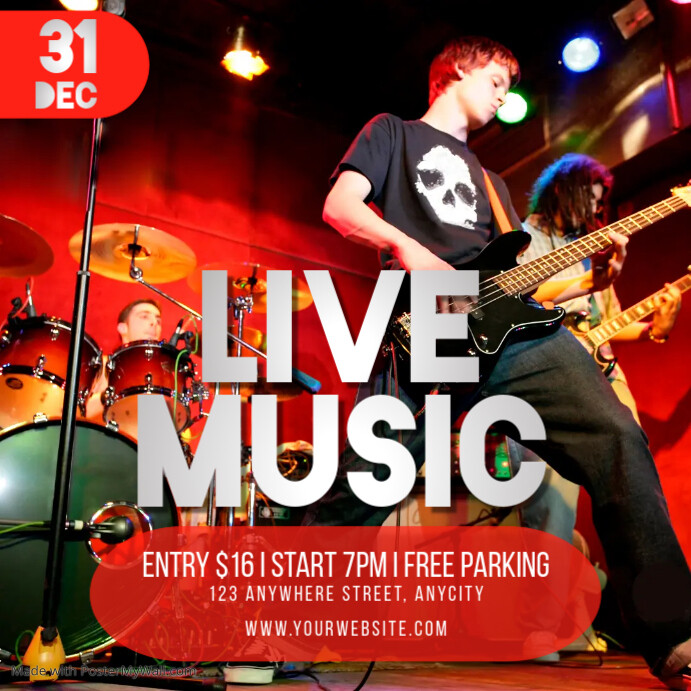 Copy of Live Music Pos Instagram | PosterMyWall